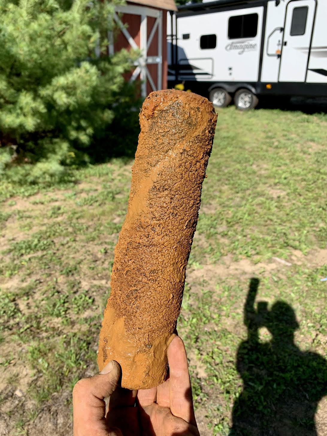 Iron Clogged Filter Iron Build Up on outside of well drop pipe Iron ...